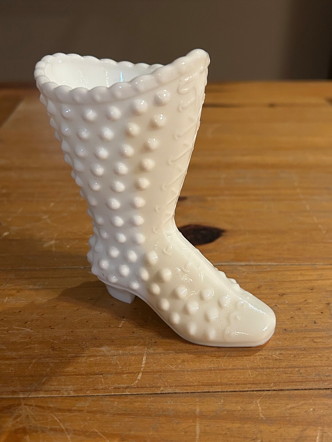 Fenton White Hobnail Victorian Boot - Etsy
