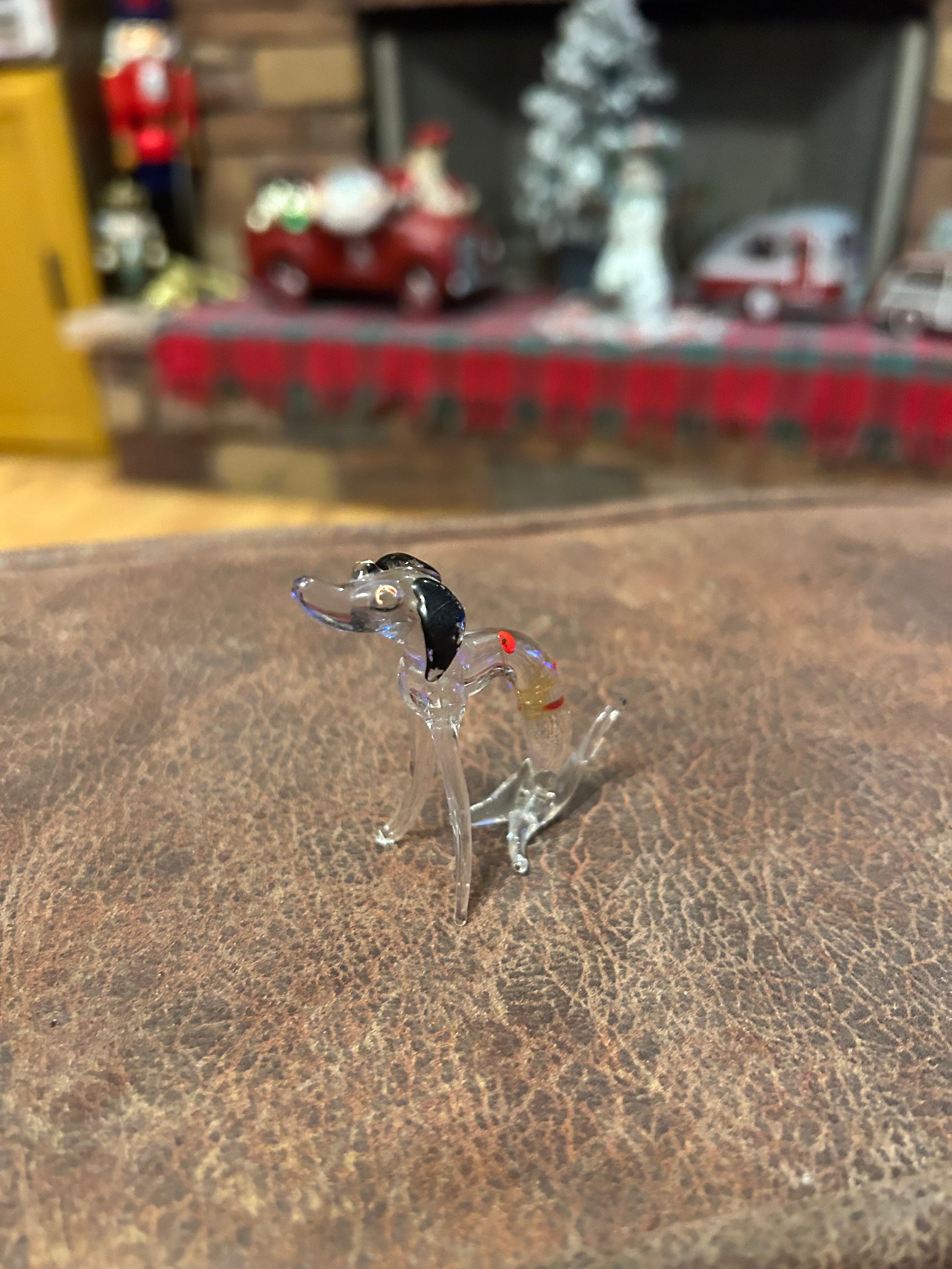Vintage Miniature Blown Glass Dog - Etsy