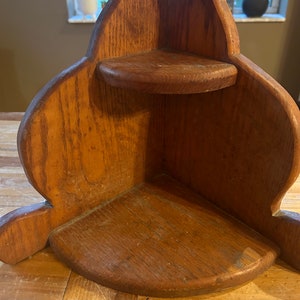 Wooden 2-tier Bunny Rabbit Corner Shelf - Etsy