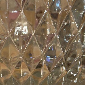 Indiana Glass Footed Bowl With Diamond Point Pattern and Scalloped Edge ...