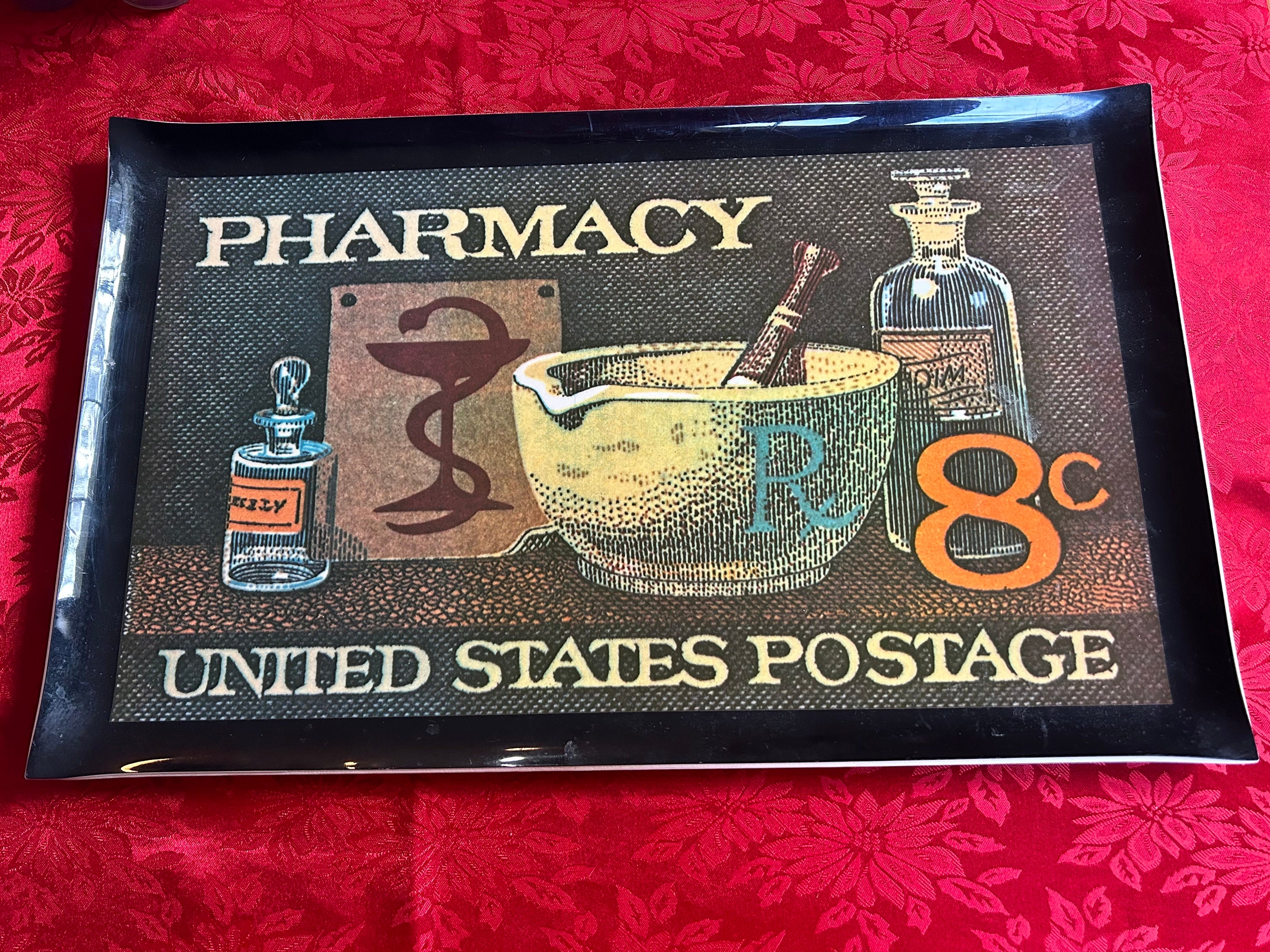 Pharmacy United States Postage Stamp Serving Tray With Thermoserv ...