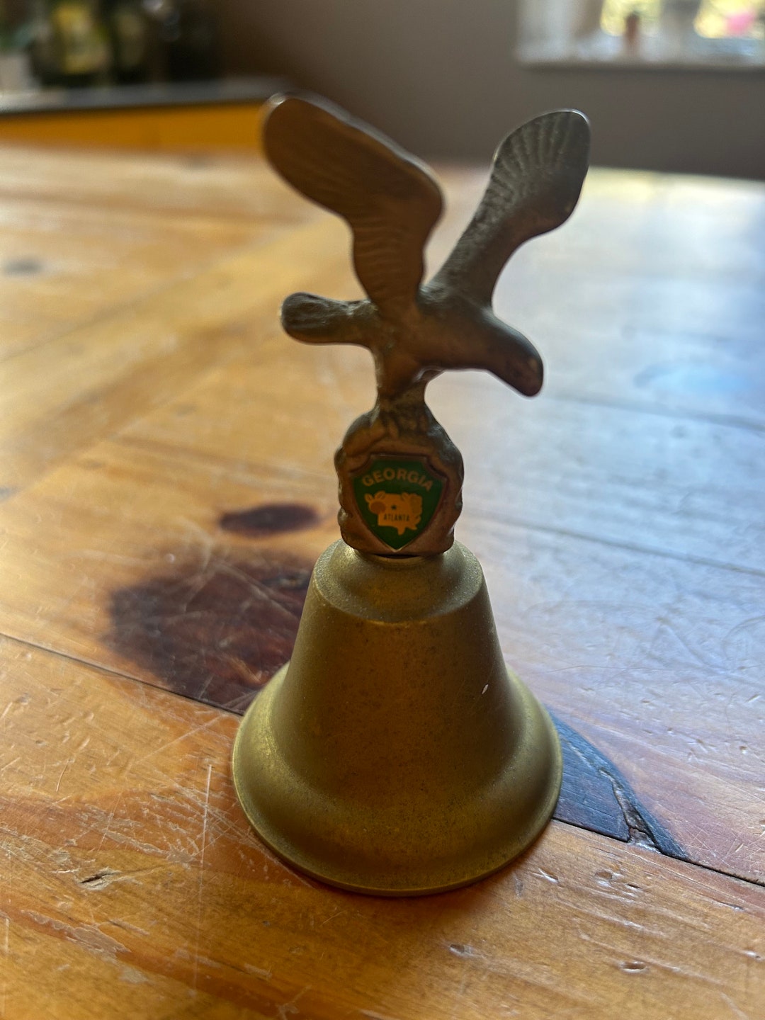 Brass State of Georgia Bell With Flying Eagle Handle - Etsy