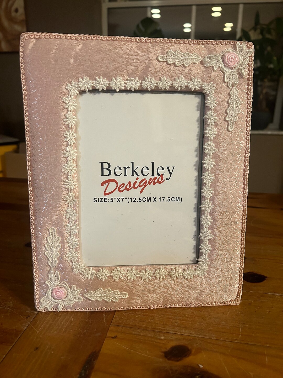 Berkeley Designs Pink Satin, Lace, and Roses 5x7” Picture Frame - Etsy