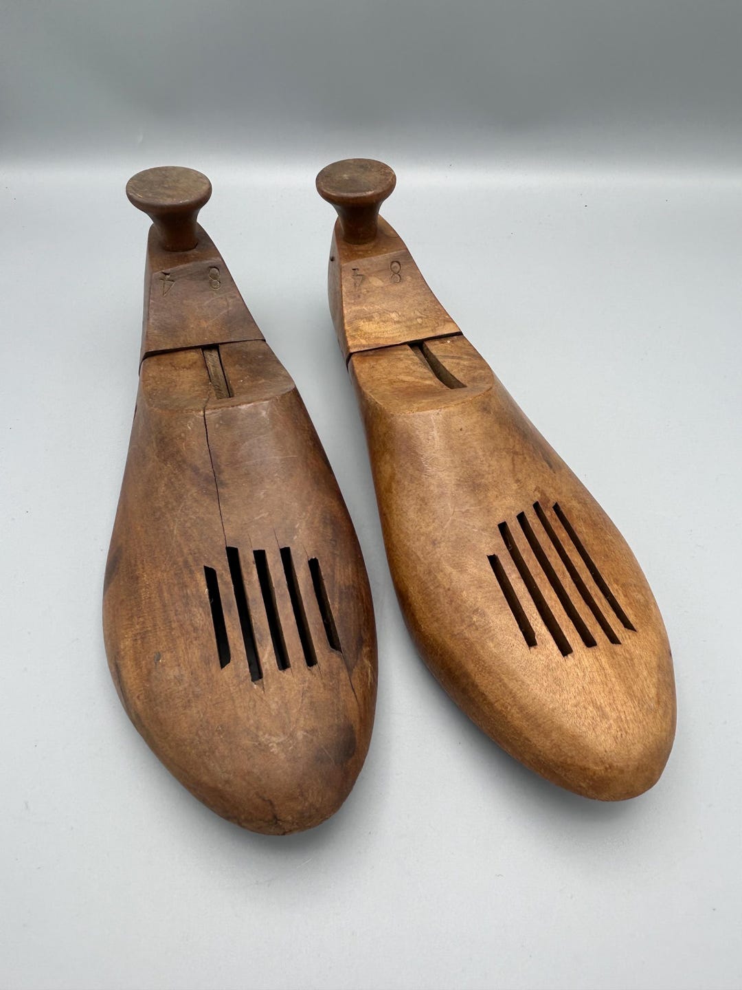 Vintage Pair of Wooden Shoe Shapers, Marked 8 4 - Etsy