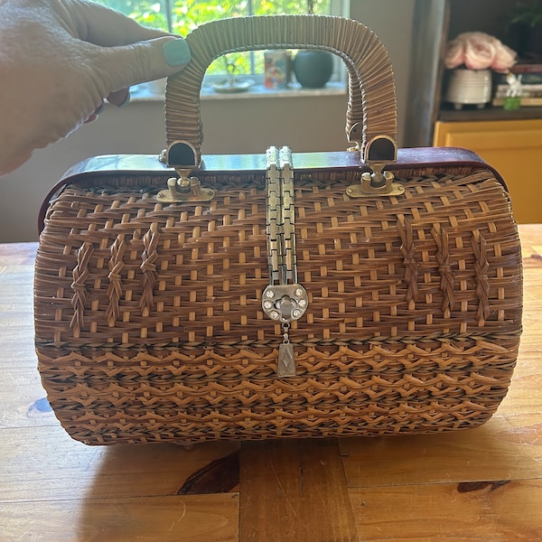 Wicker Basket Purse - Etsy