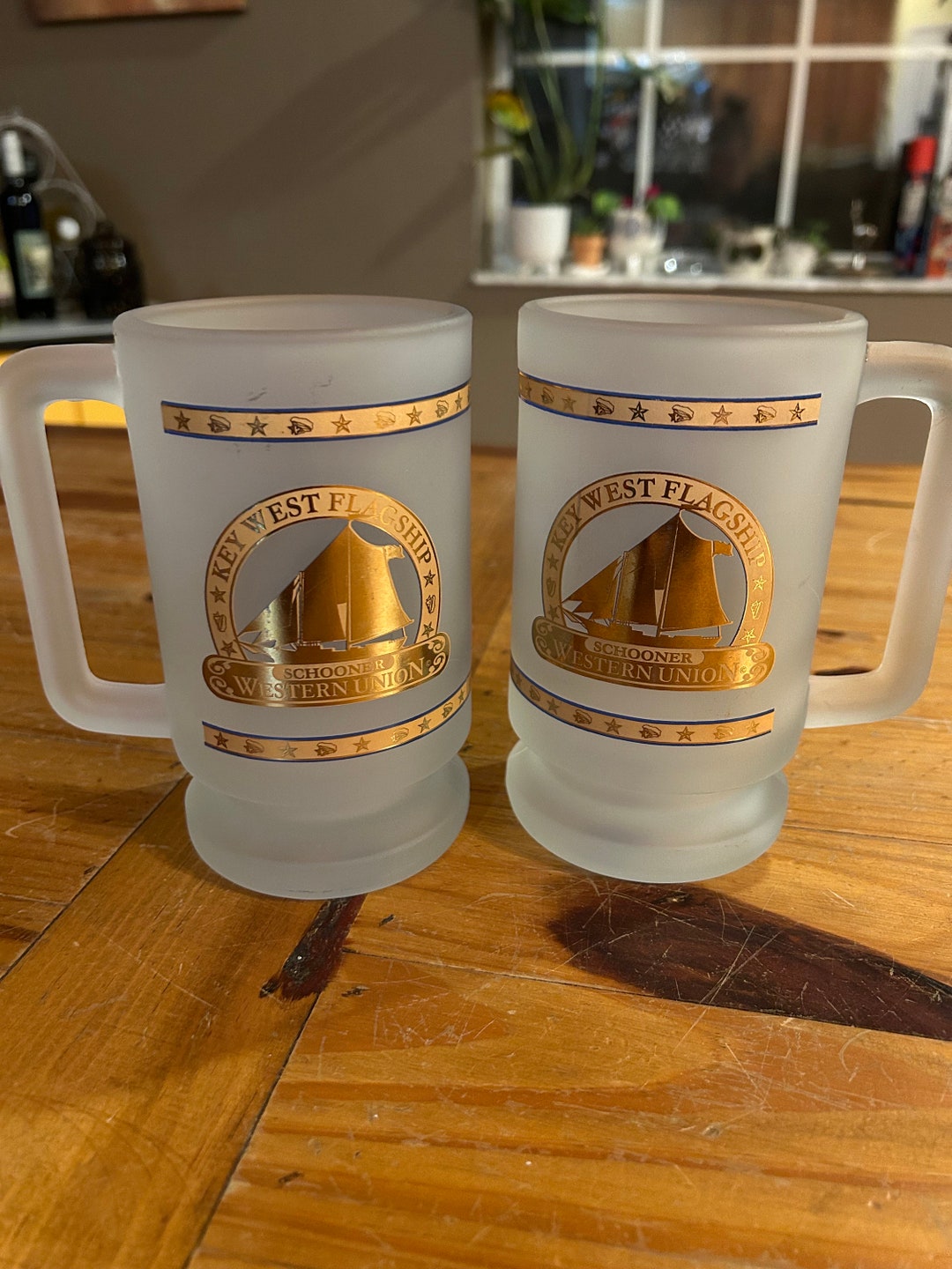 Key West Flagship Schooner Western Union Frosty Beer Mug - Etsy