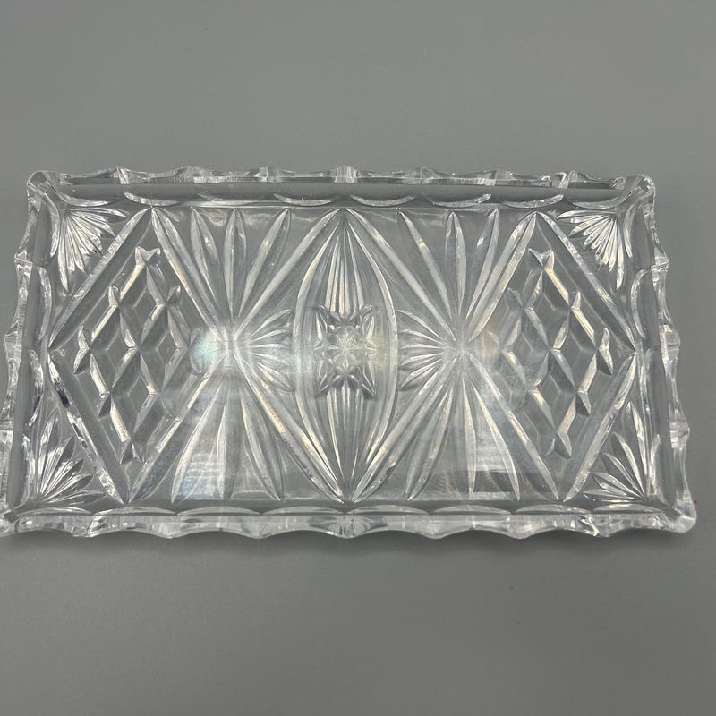 Cut Glass Tray - Etsy
