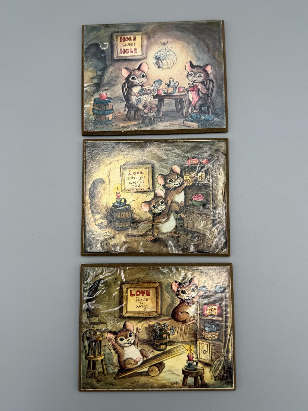 Set of 3 Vintage WM Otto Mouse Wall Plaques - Etsy