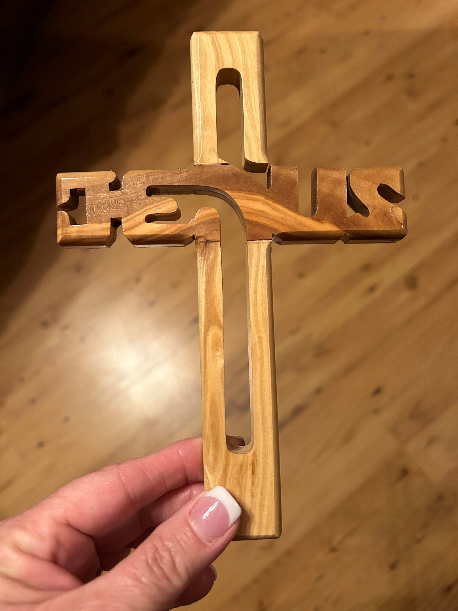 Jesus Cross Decor Made in Jerusalem in the Holy Land Out of Olive Wood ...