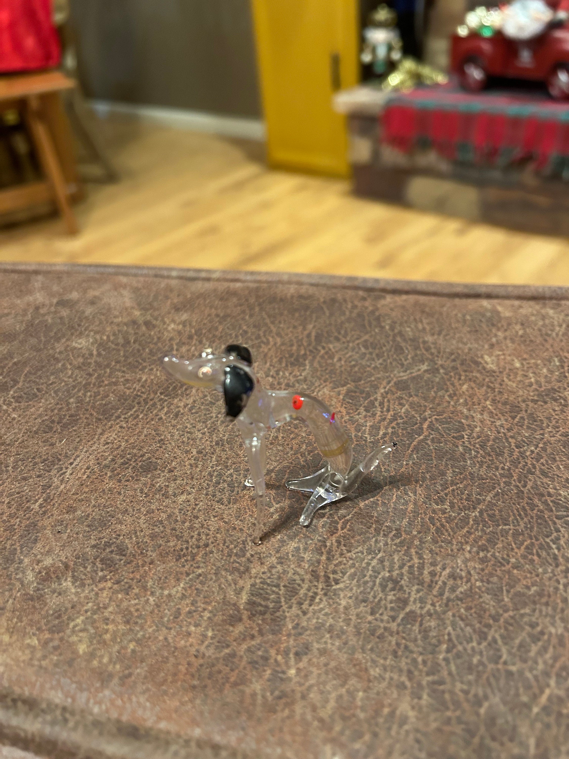 Vintage Miniature Blown Glass Dog - Etsy