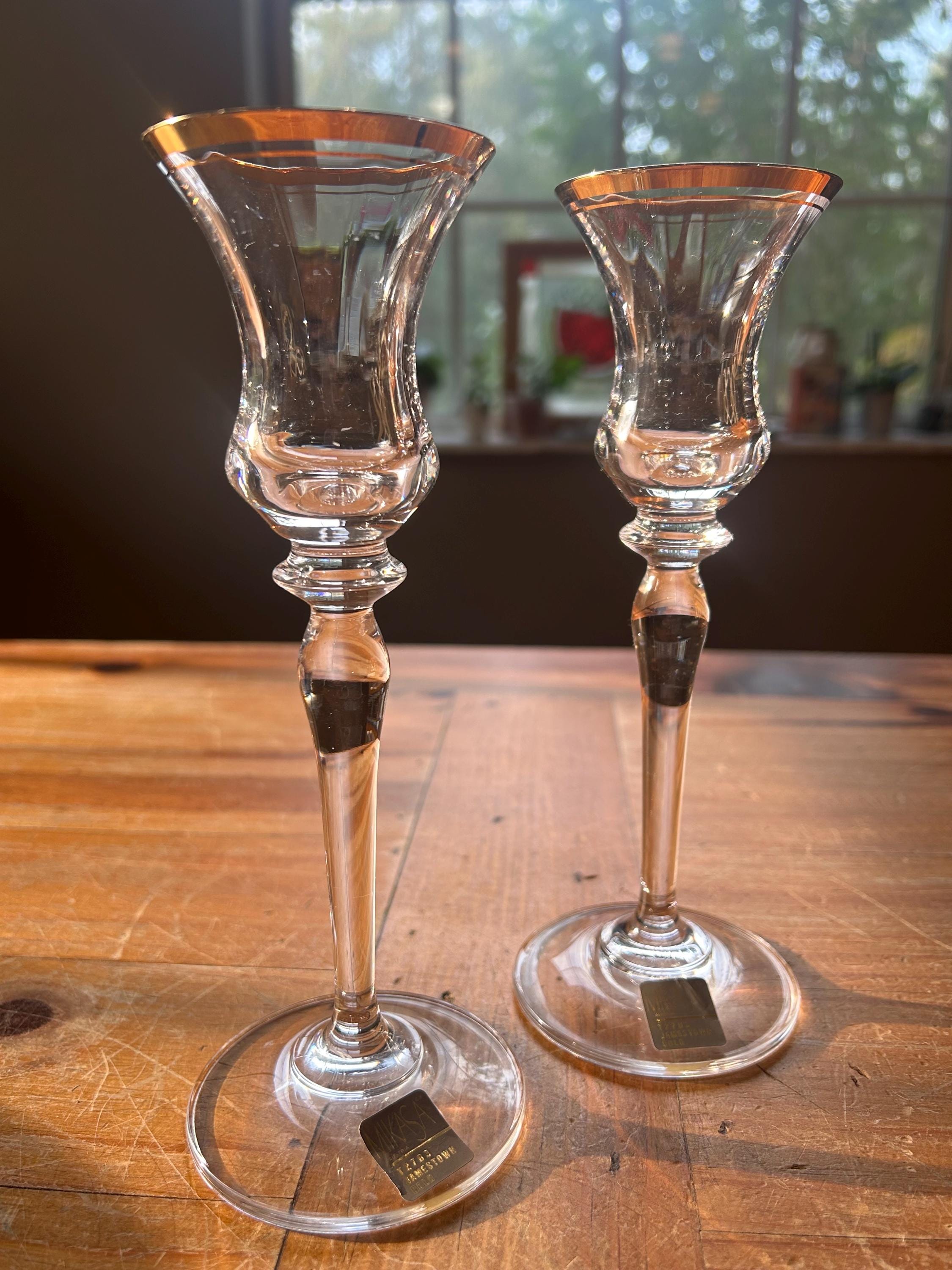 Mikasa Jamestown Gold, Pair of 24k Gold Band Trimmed Candlestick ...