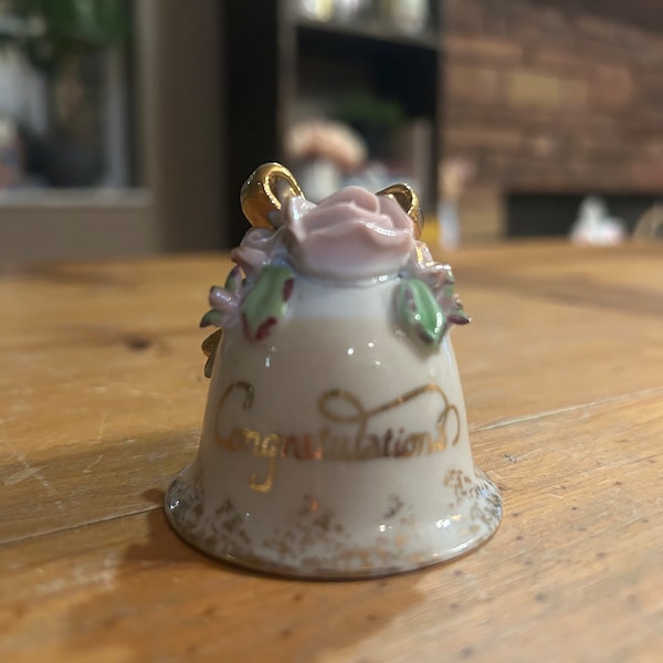 Lefton Rose Bell - Etsy