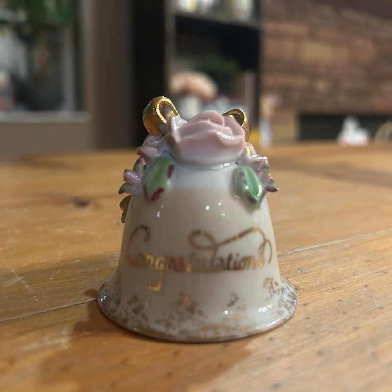 Lefton Rose Bell - Etsy