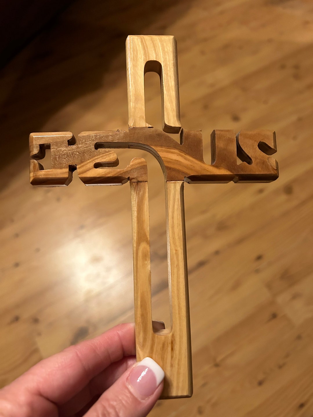 Jesus Cross Decor Made in Jerusalem in the Holy Land Out of Olive Wood ...
