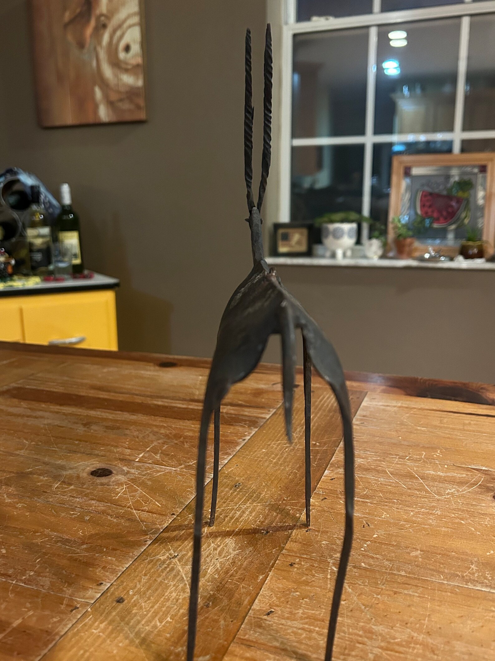 Brutalist Forged Cast Iron Gazelle - Etsy