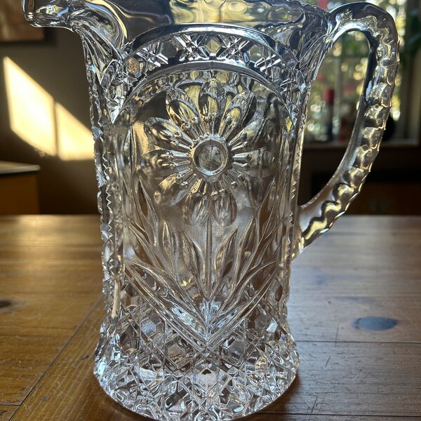 Heavy Glass Pitcher - Etsy