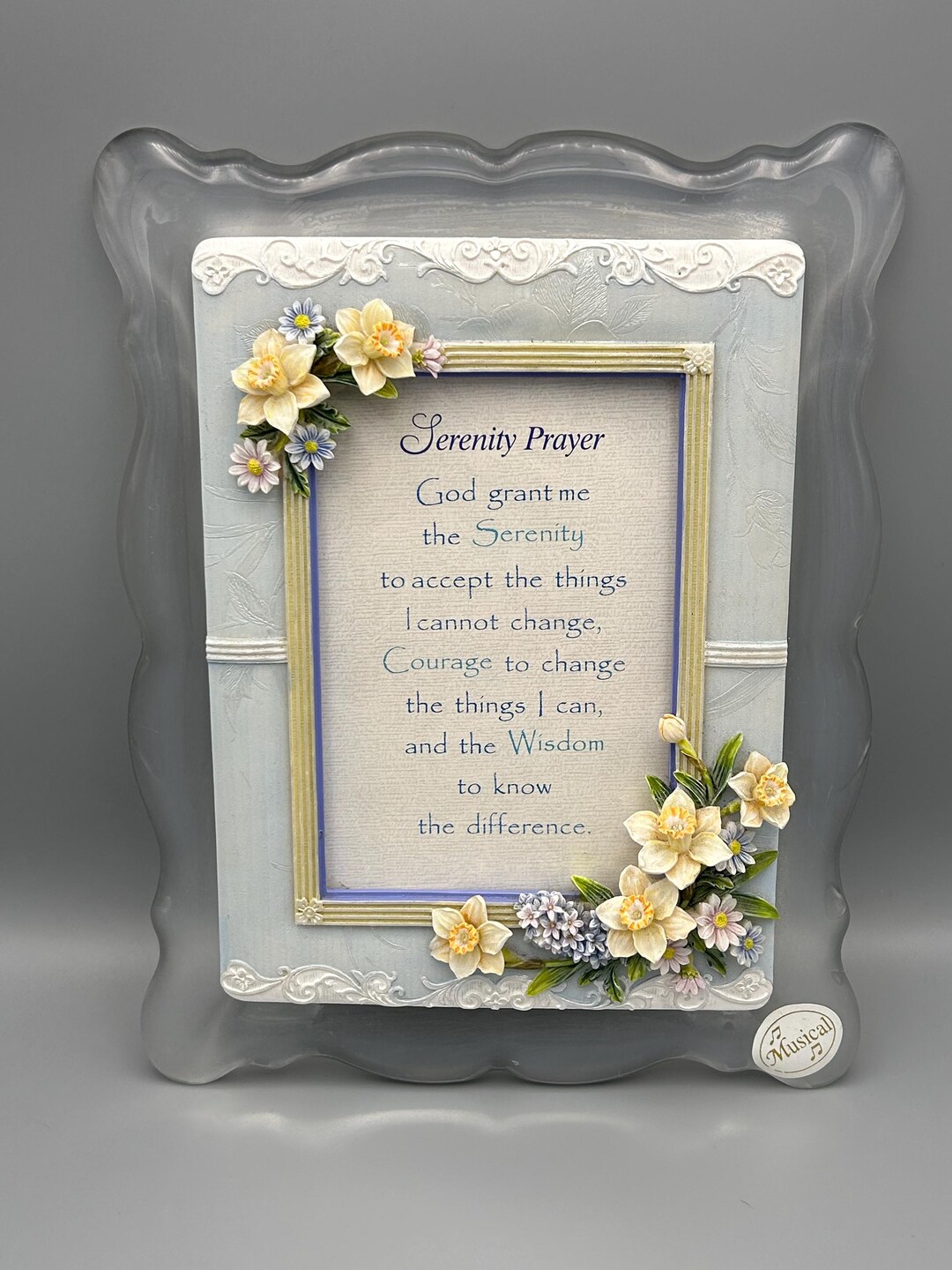 Serenity Prayer Musical Frame Plays Amazing Grace - Etsy