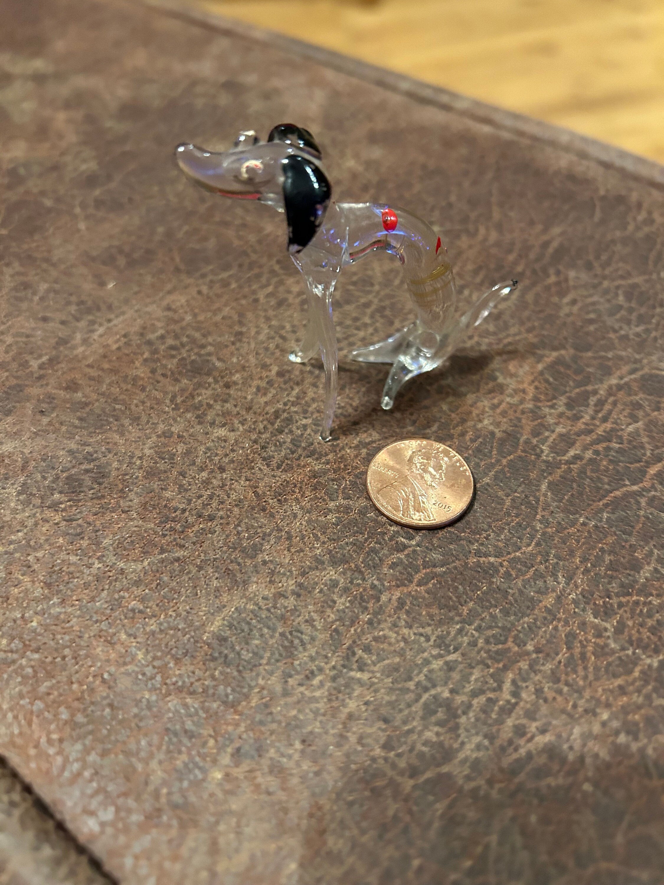 Vintage Miniature Blown Glass Dog - Etsy