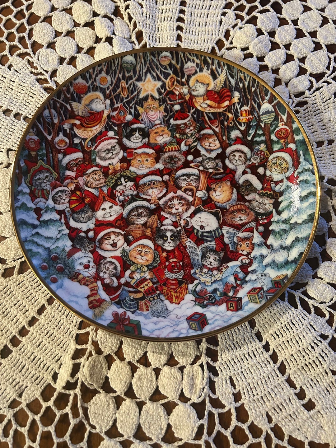 Franklin Mint Heirloom Collection Santa Claws Limited Edition Christmas ...