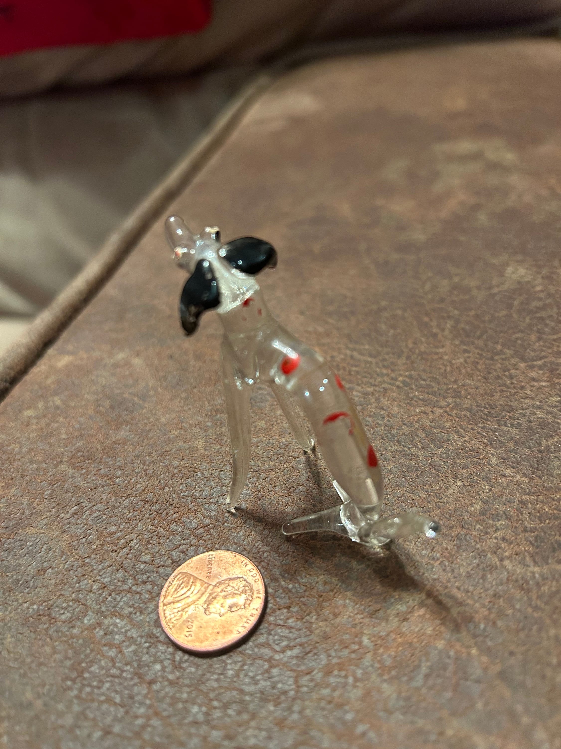 Vintage Miniature Blown Glass Dog - Etsy