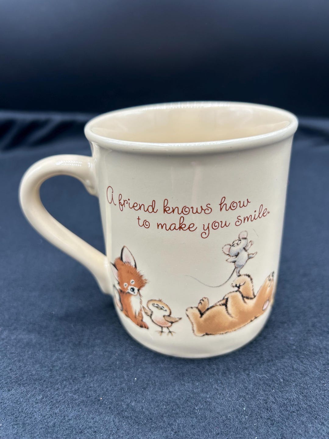 1983 Hallmark Mug Mates Friendship Mug With Adorable Animals - Etsy