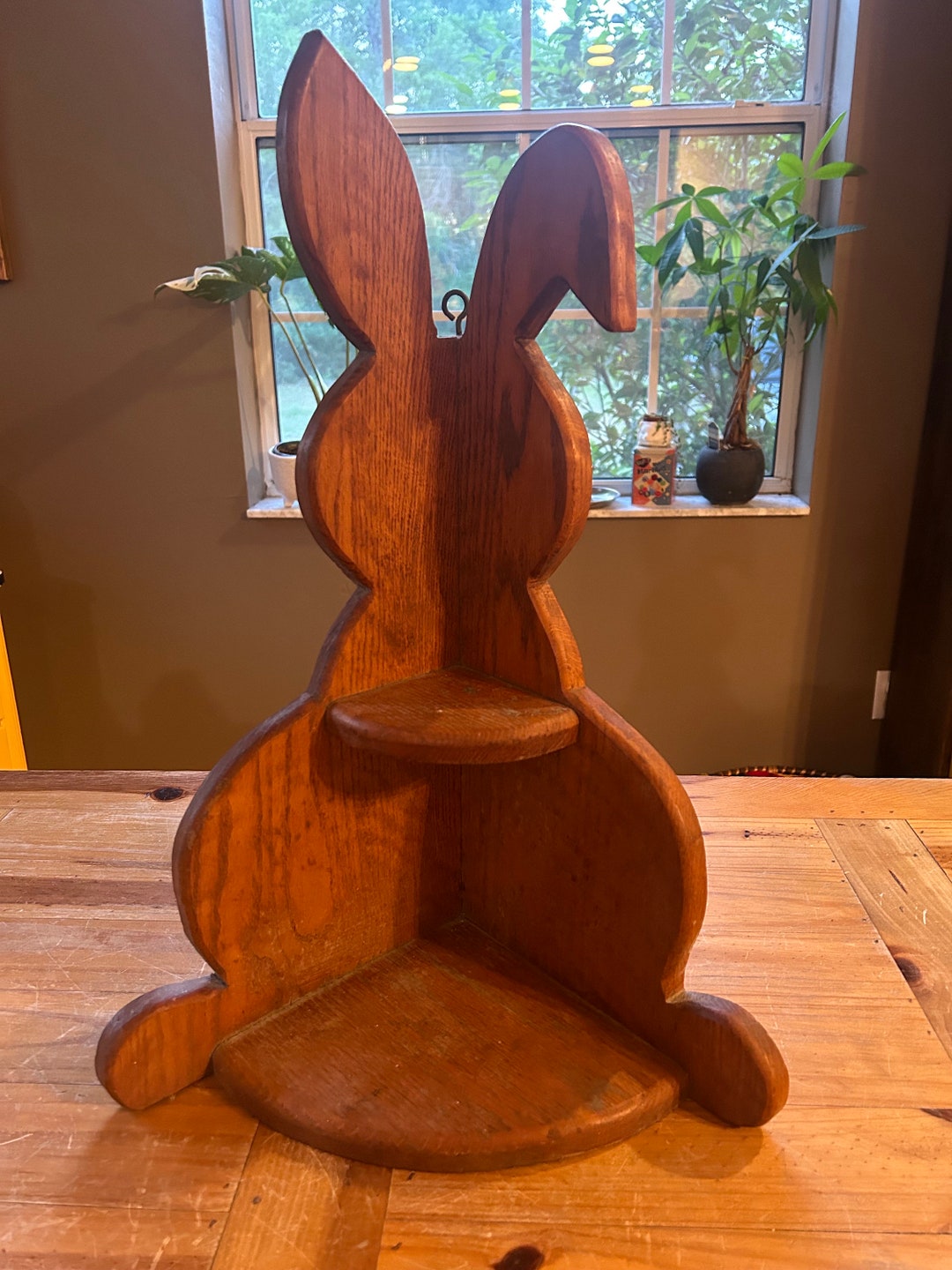 Wooden 2-tier Bunny Rabbit Corner Shelf - Etsy