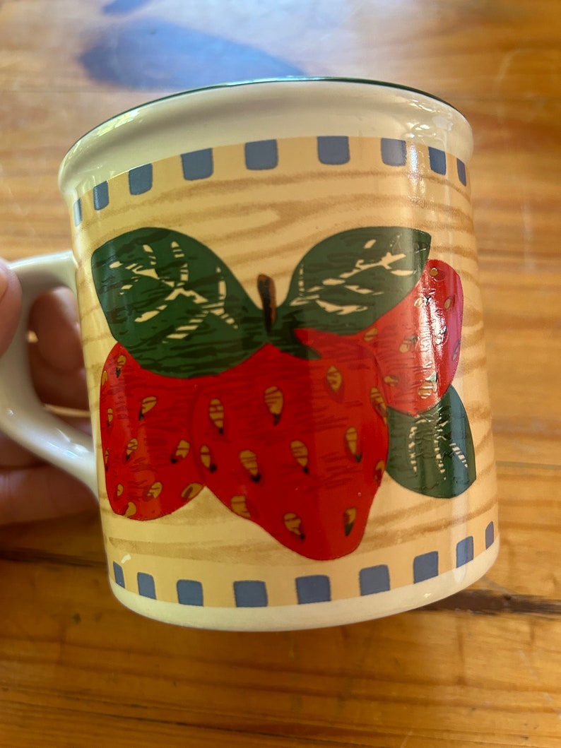 Strawberry Mugs, Set of 2 - Etsy