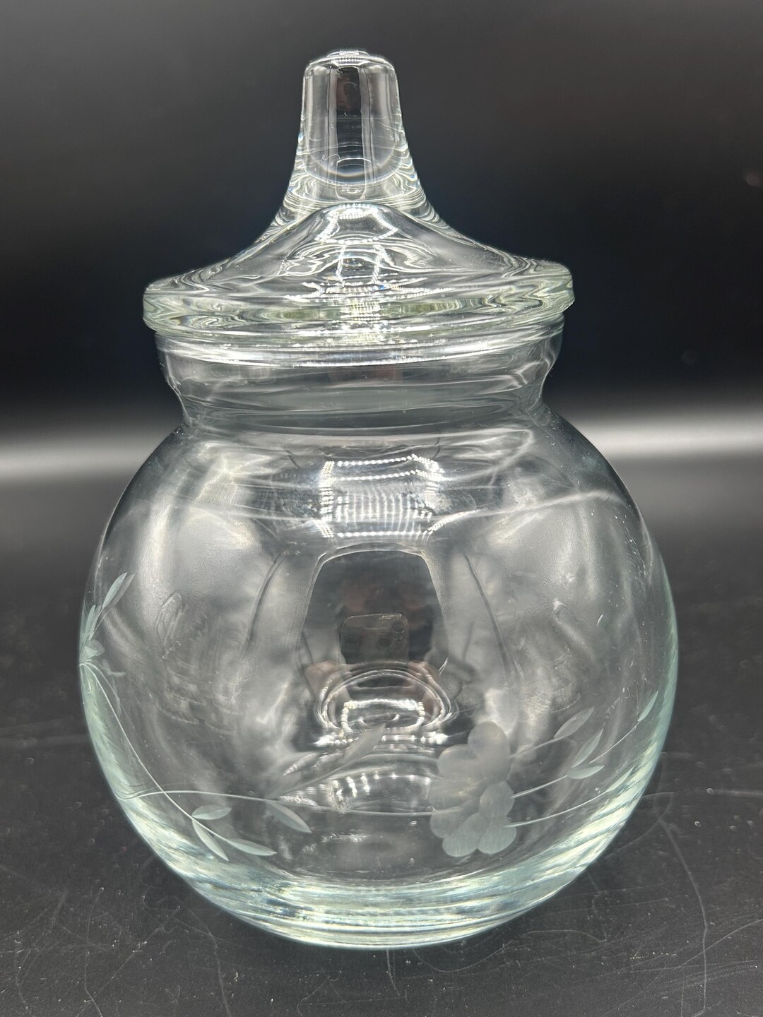 Princess House Heritage Crystal Floral Etched Candy Dish With Lid - Etsy