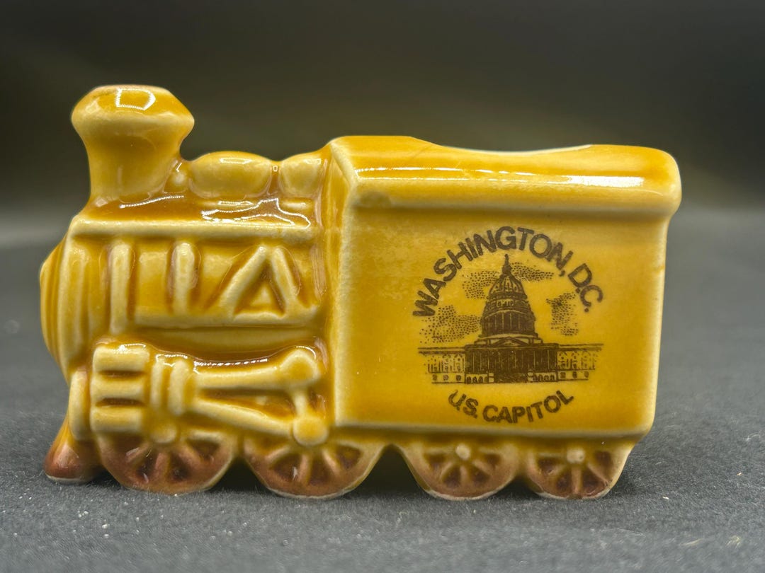 Vintage Ceramic Train Souvenir Toothpick Holder, Washington DC, US ...