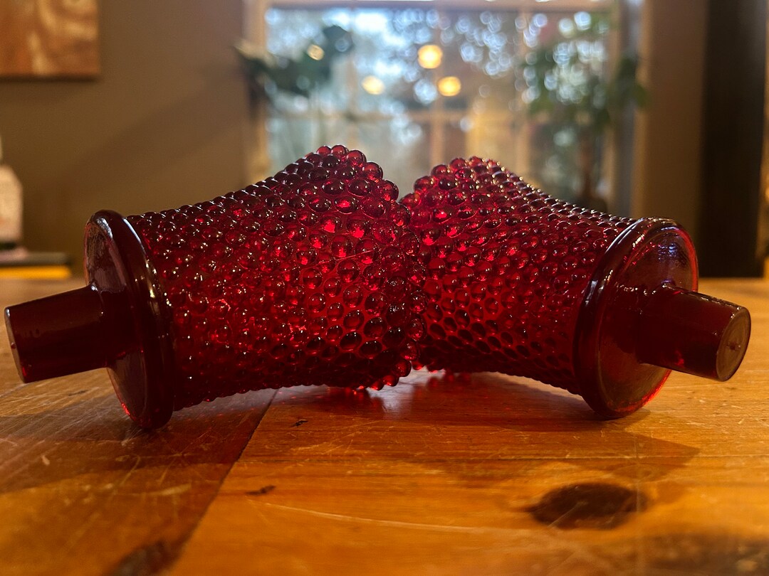 Ruby Red Hobnail Peg Votive Holders - Etsy