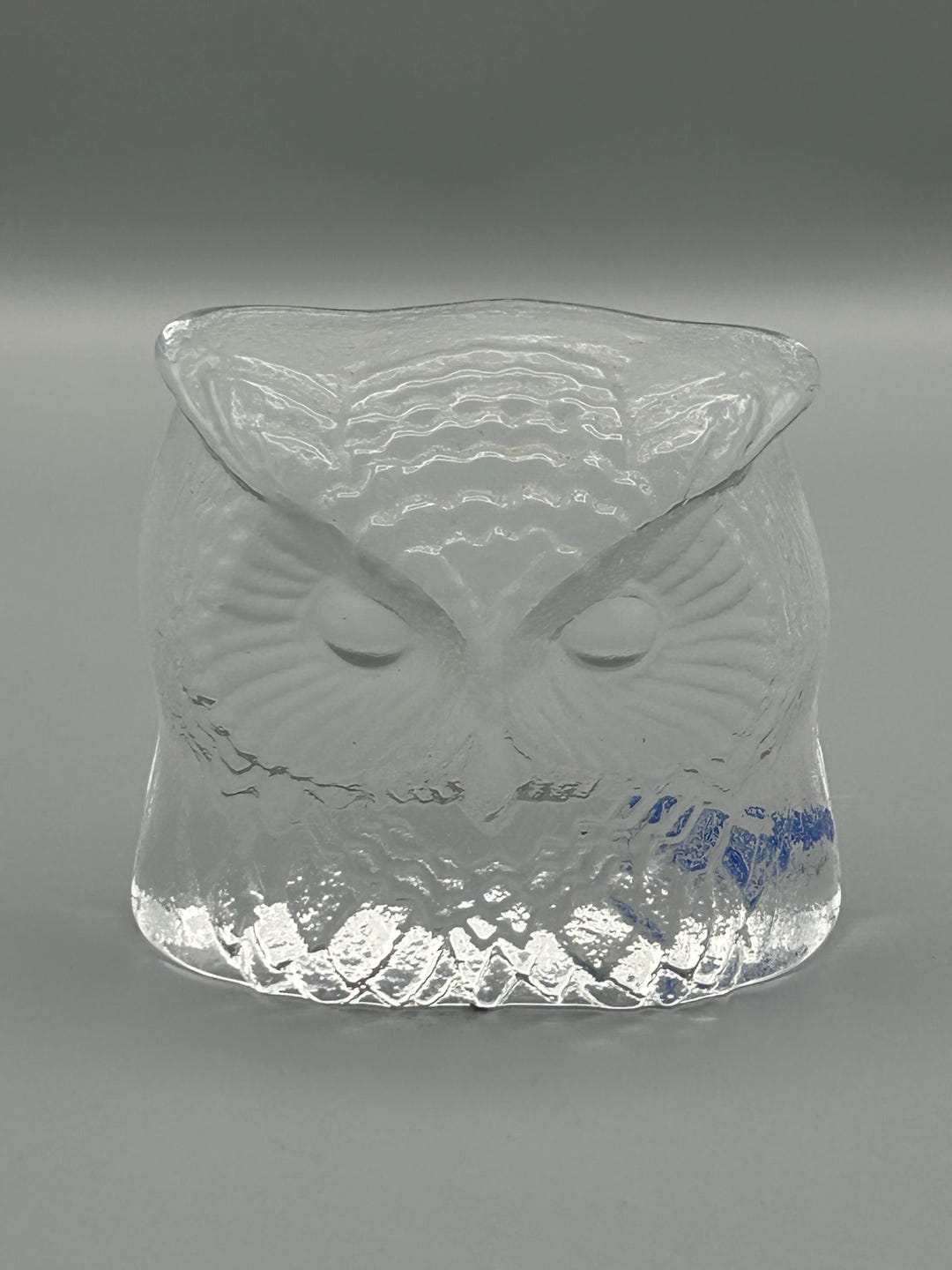 Nybro Swedish Crystal Owl Paperweight - Etsy
