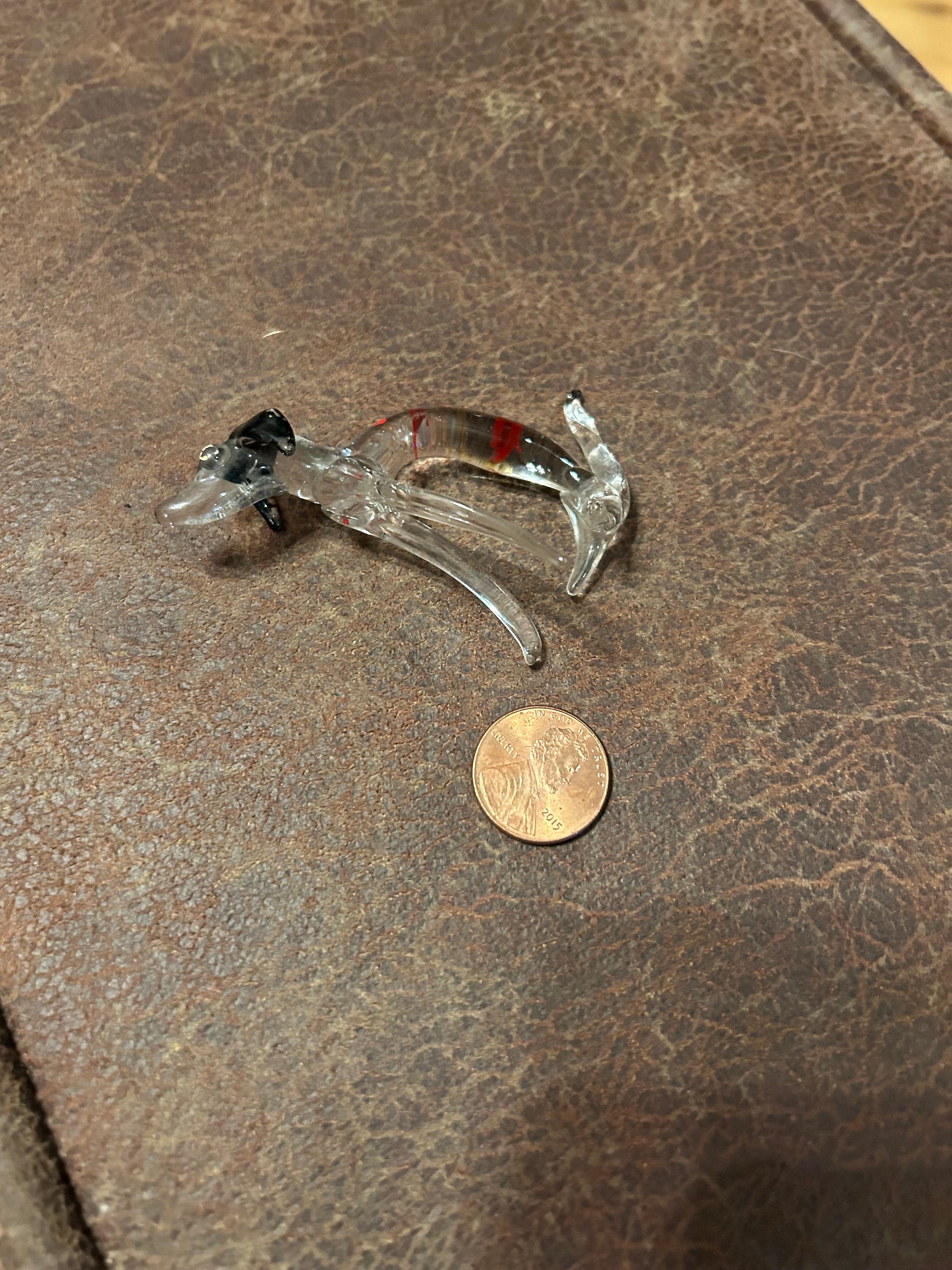 Vintage Miniature Blown Glass Dog - Etsy