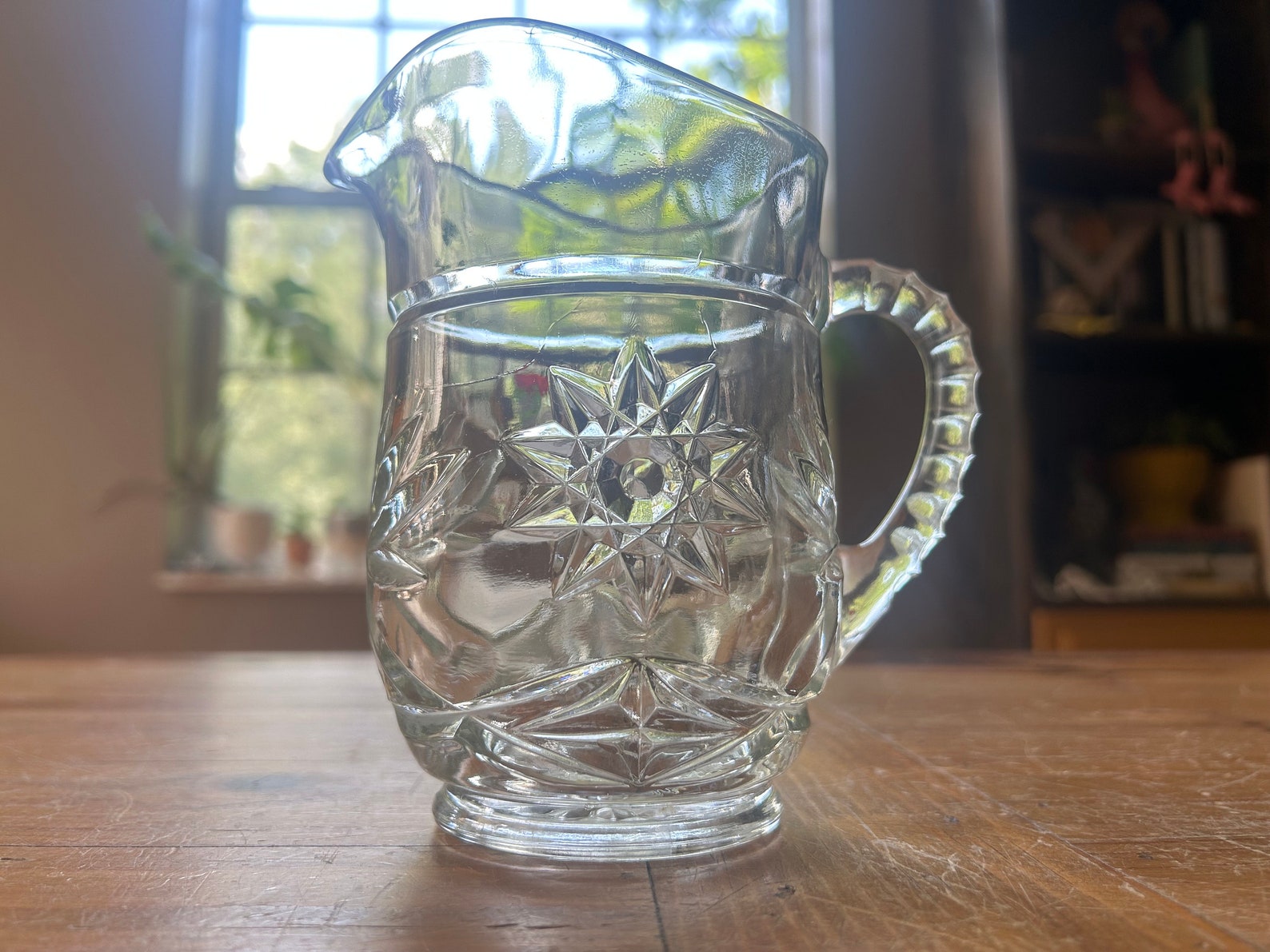 1960s Anchor Hocking Prescut Star of David Pattern Glass Pitcher - Etsy