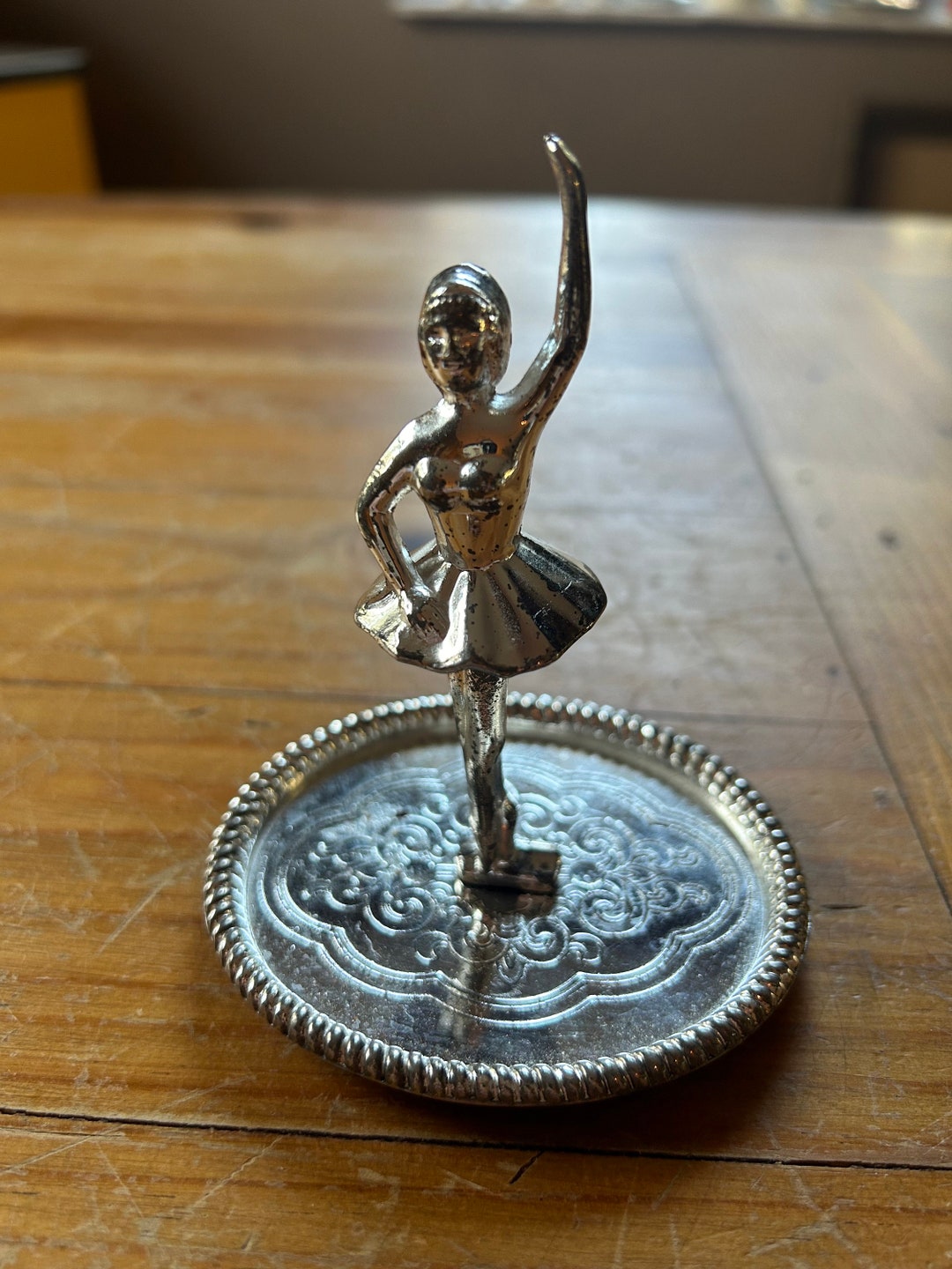 Silver Ballerina Dancer Ring Tray - Etsy