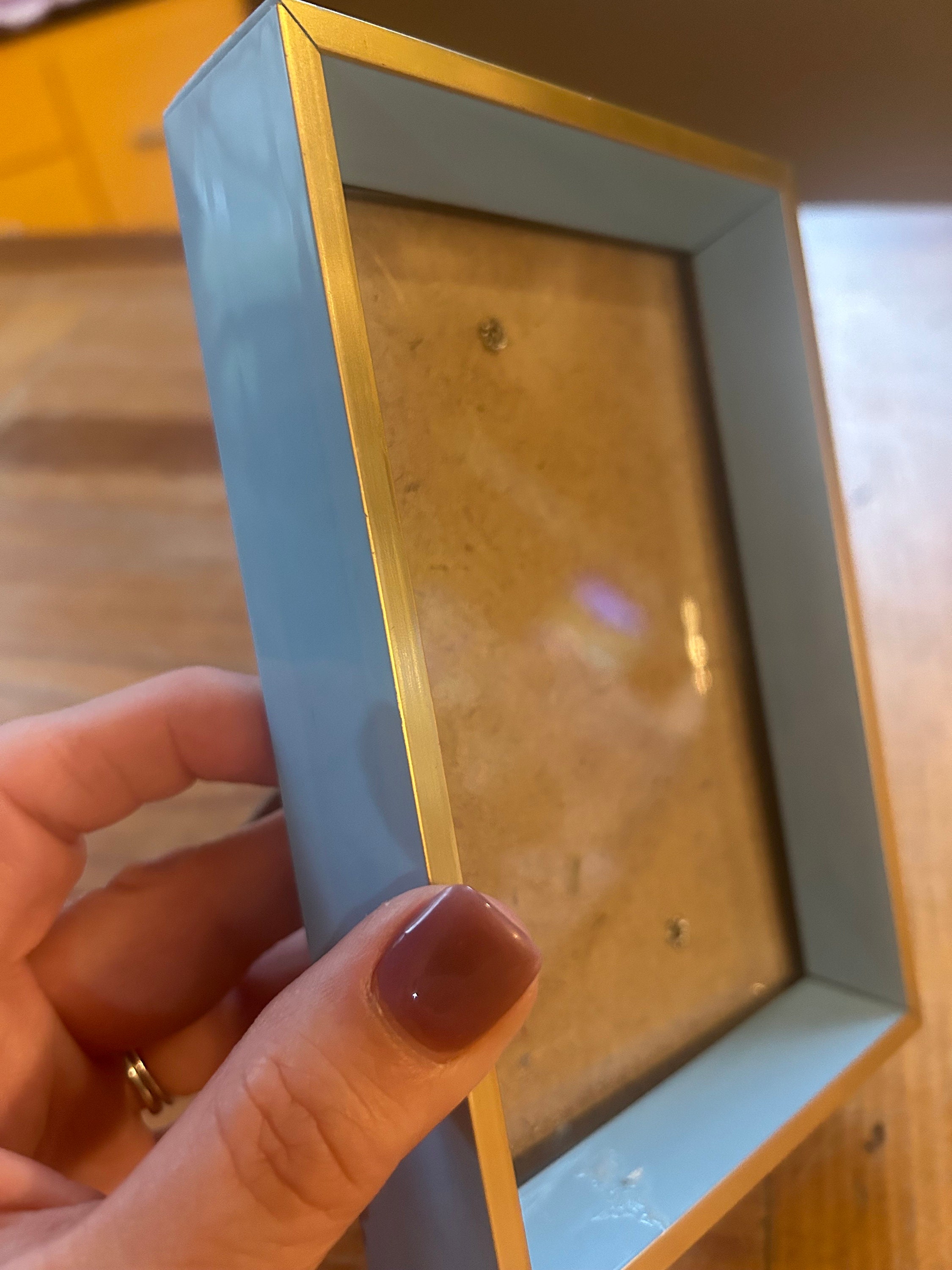 Baby Blue and Gold Vintage 4x6 Photo Frame - Etsy