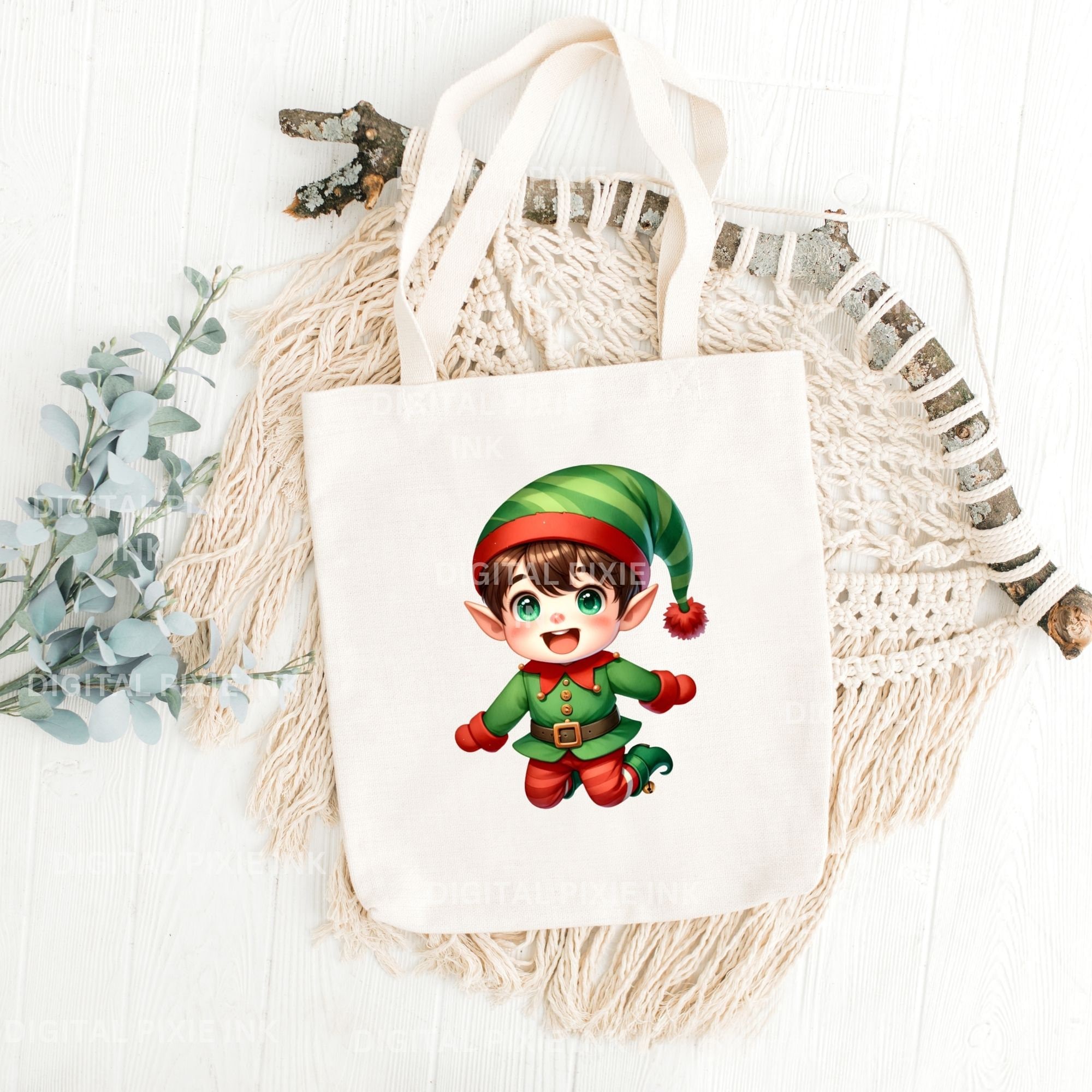 Christmas Elf Boys Clipart, Christmas Elf Watercolor Clipartt, Cute Elf ...