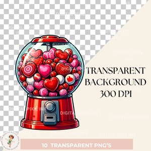 Gumball Machine Clip Art, Gumball Valentine Cards, Gumball Machine ...