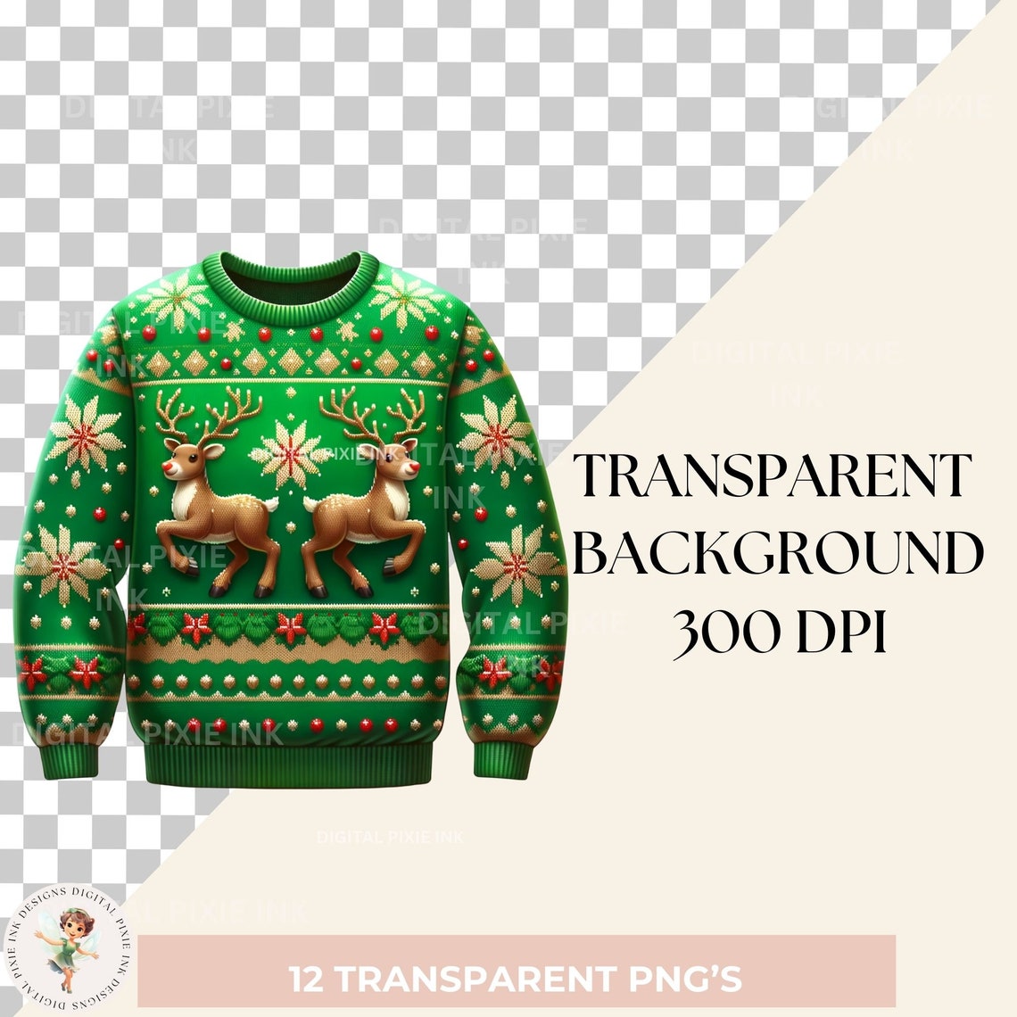 Ugly Christmas Sweaters Clipart, Ugly Xmas Sweater Clipart, Christmas ...