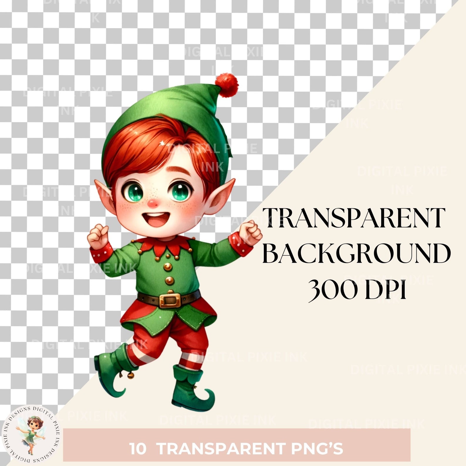 Christmas Elf Boys Clipart, Christmas Elf Watercolor Clipart, Cute Elf ...