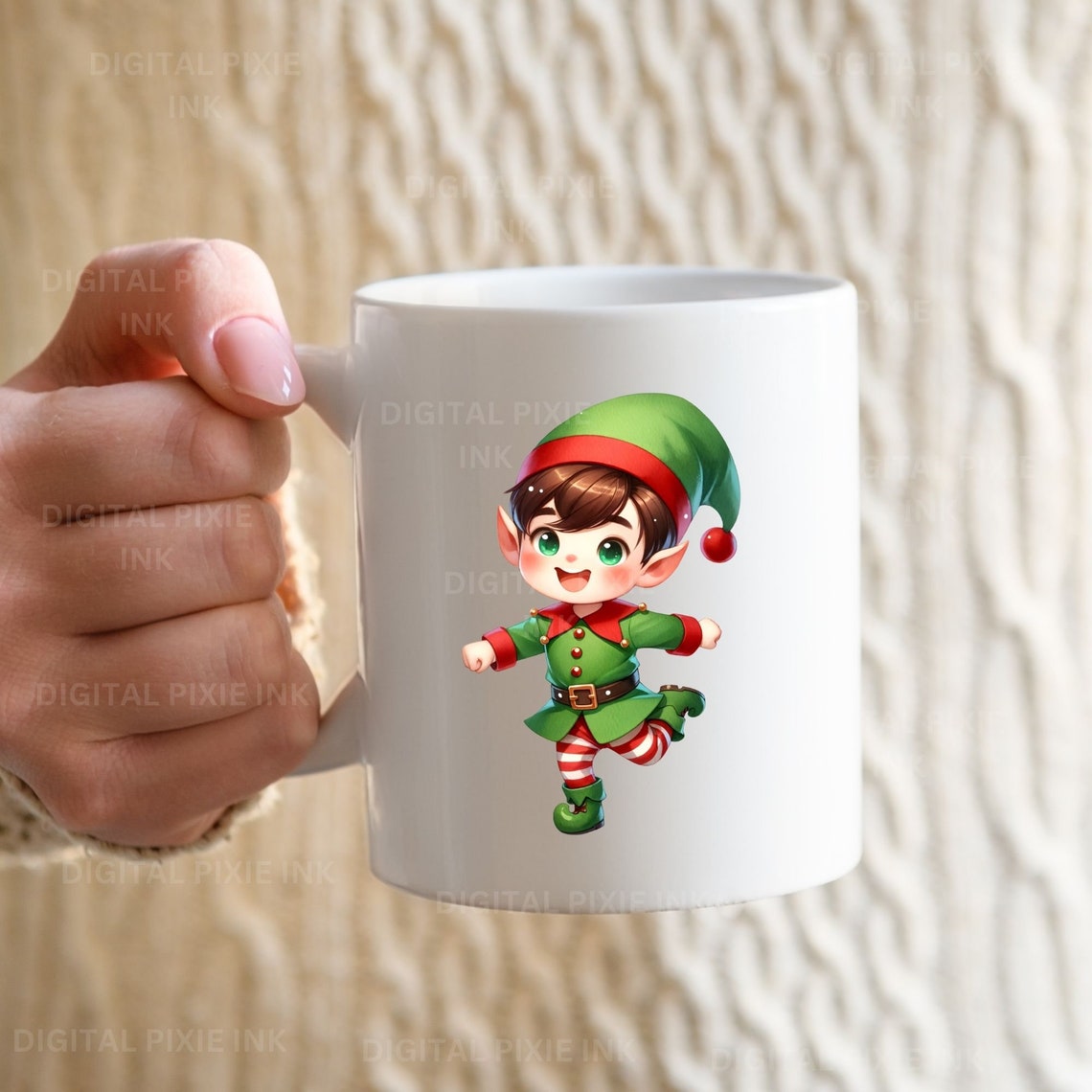 Christmas Elf Boys Clipart, Christmas Elf Watercolor Clipartt, Cute Elf ...