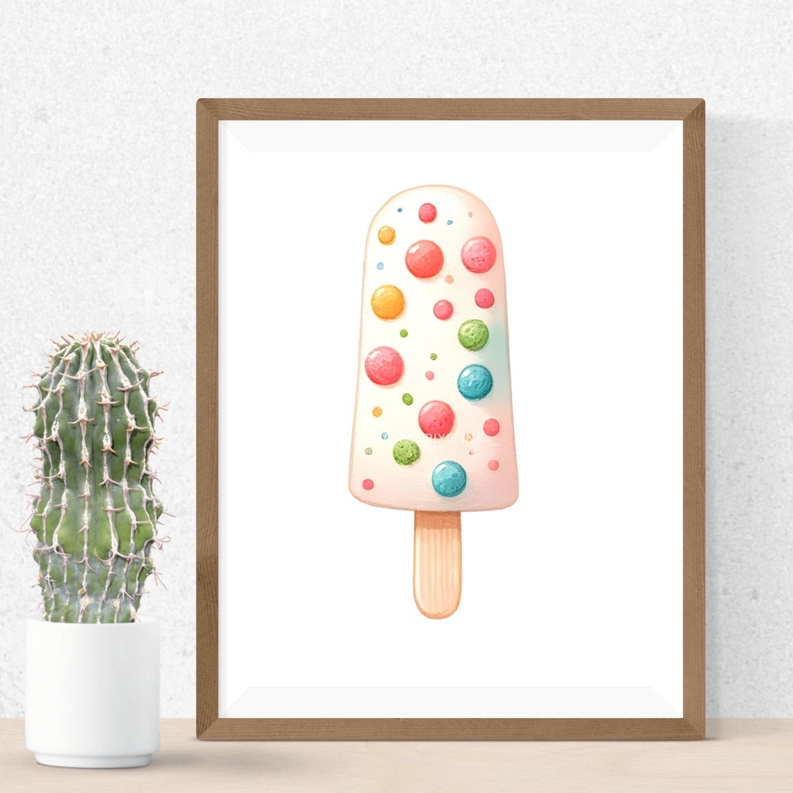 Watercolor Summer Popsicle Clipart, Ice Cream Clipart Png, Commercial ...
