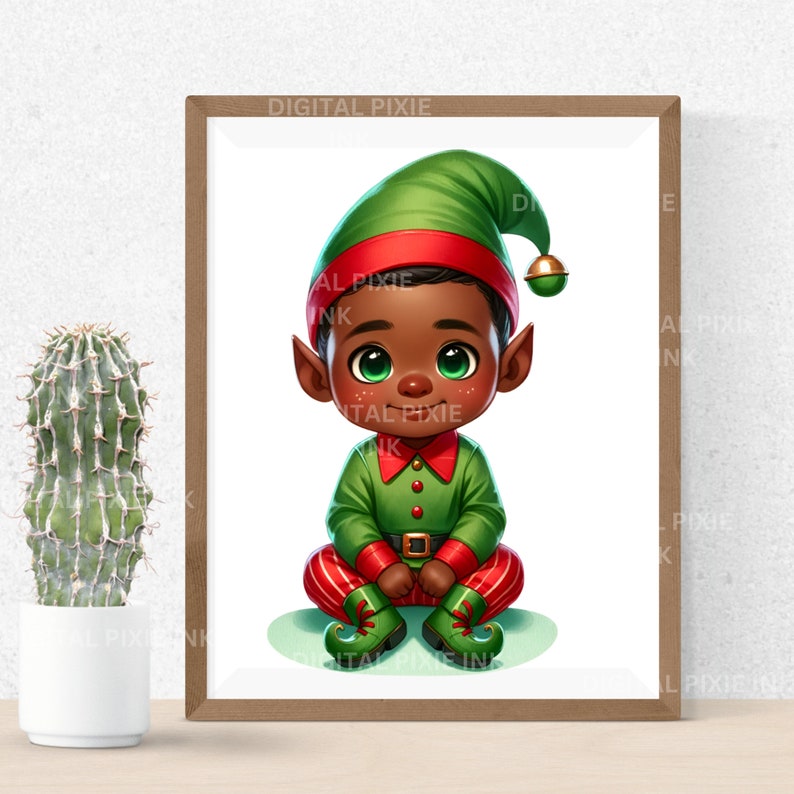 Christmas Elf Boys Clipart, Christmas Elf Watercolor Clipart, Cute Elf ...