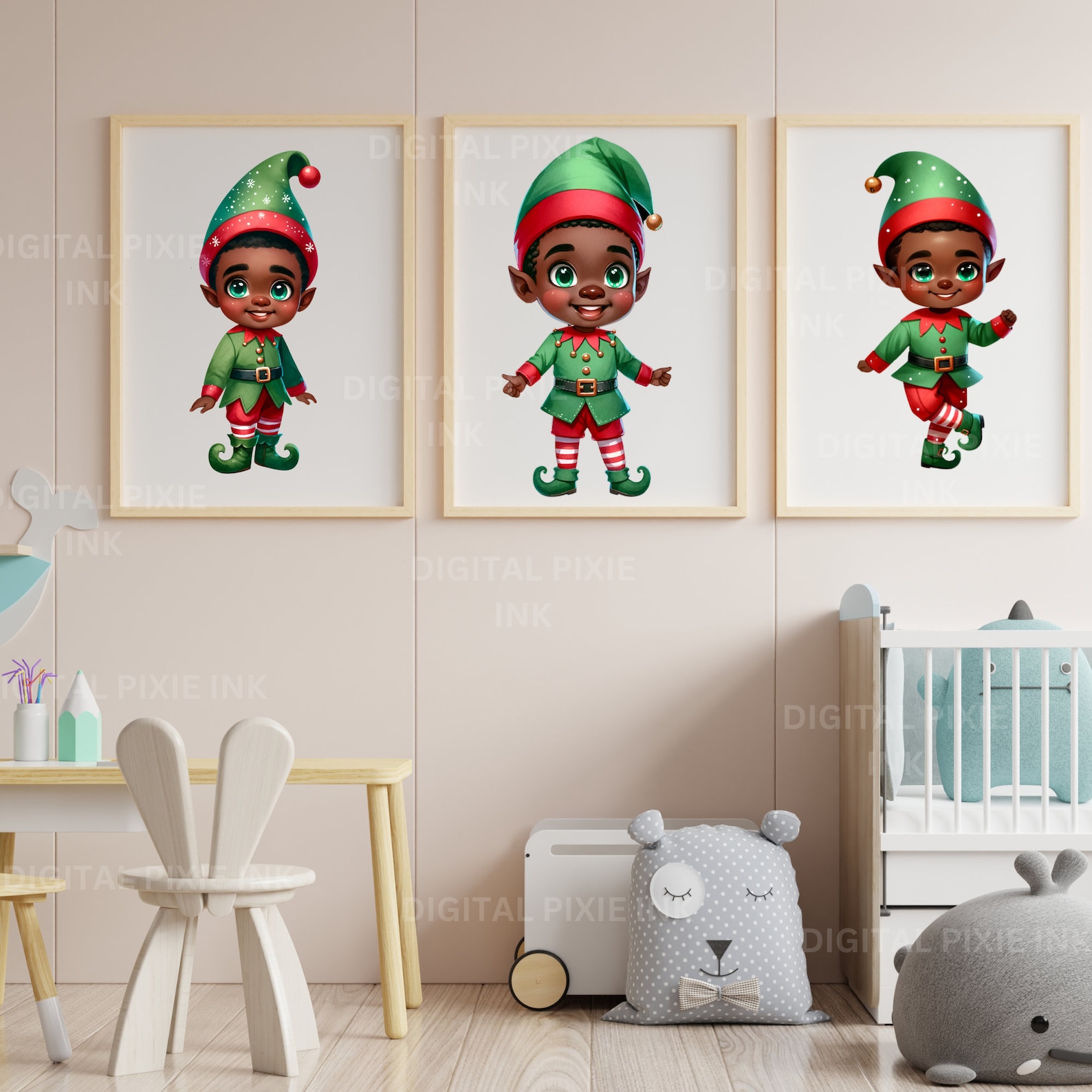 Christmas Elf Boys Clipart, Christmas Elf Watercolor Clipart, Cute Elf ...
