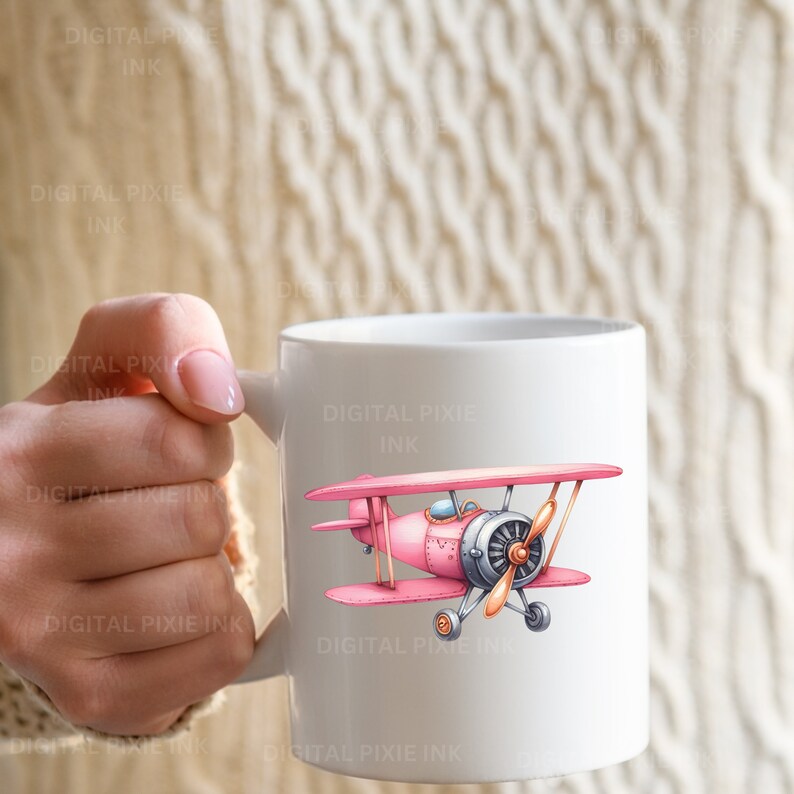 Airplane Baby Shower Clipart, Watercolor Airplane Clipart, Air Plane ...