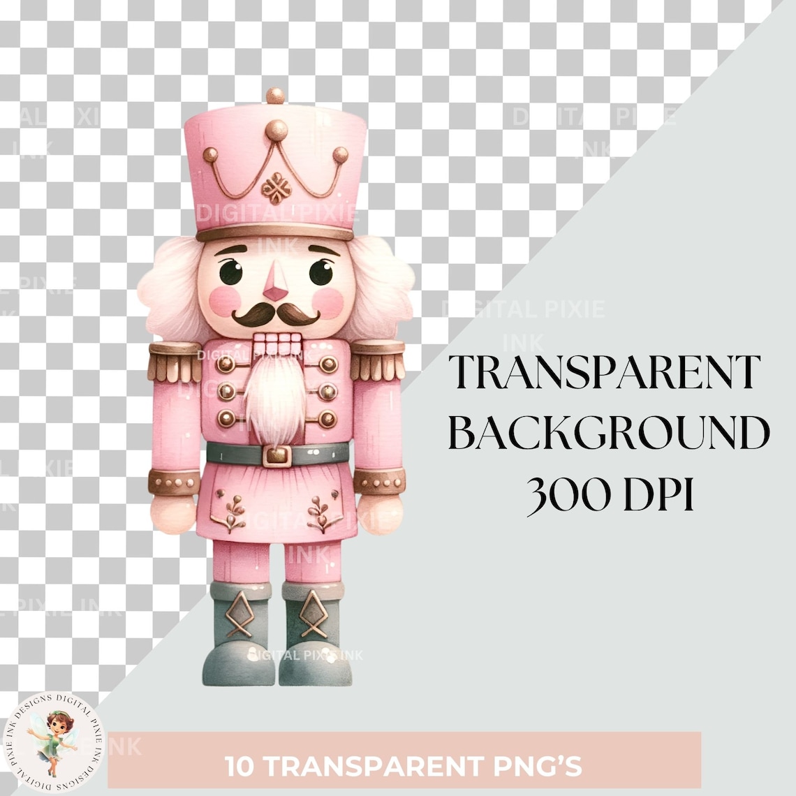 Pink Nutcracker Ballet Clipart, Pastel Nutcracker Clipart, Watercolor ...