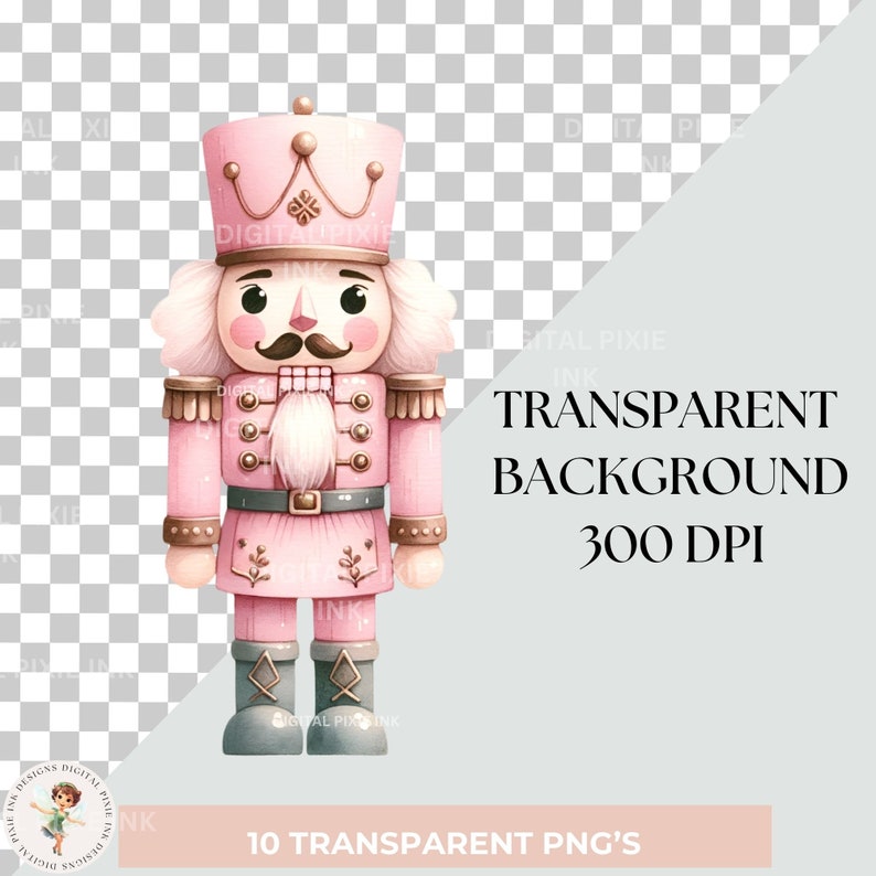 Pink Nutcracker Ballet Clipart, Pastel Nutcracker Clipart, Watercolor ...