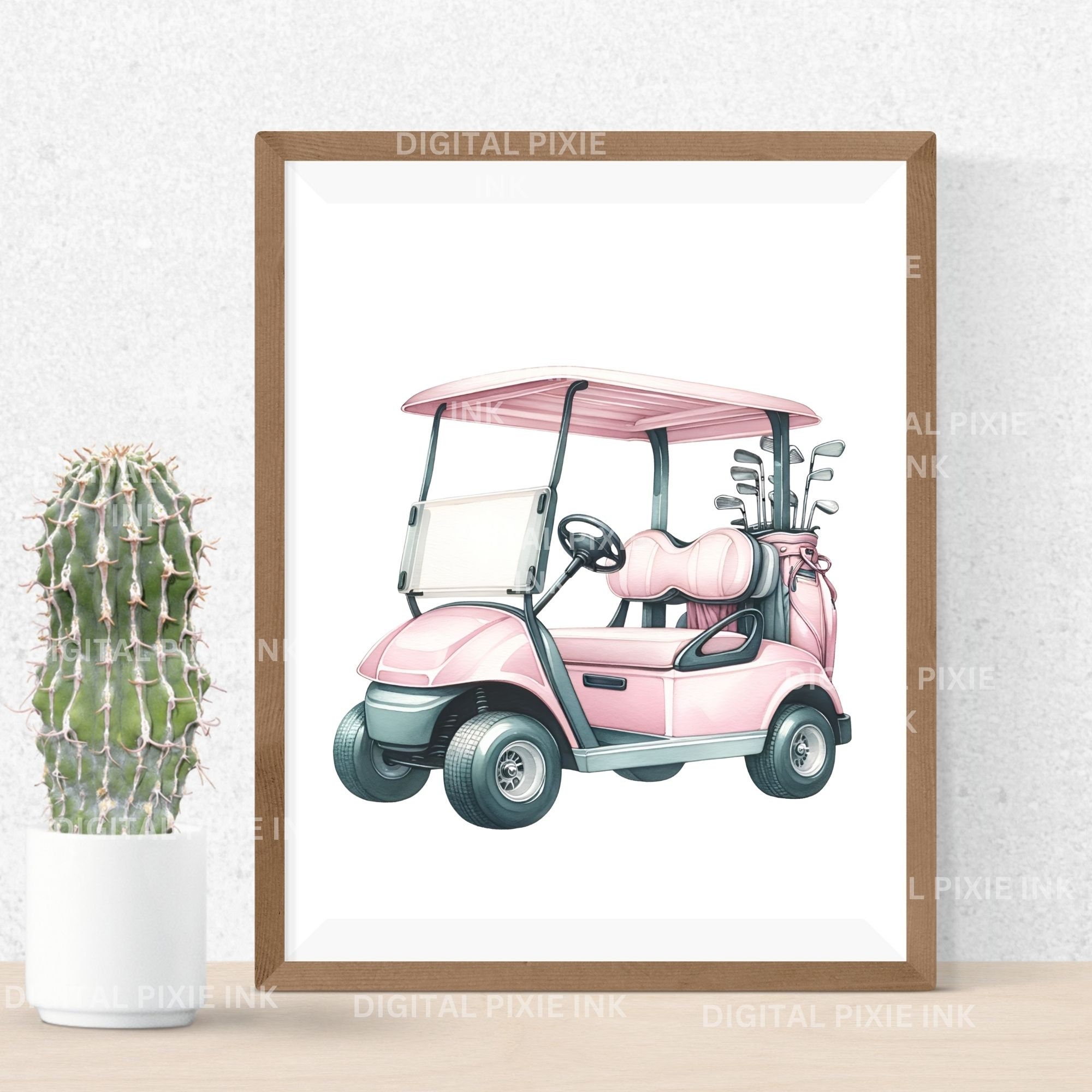 Golf Watercolor Clipart, Golf Birthday Clipart, Girl Golf Clipart, Golf ...