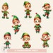 Christmas Elf Boys Clipart, Christmas Elf Watercolor Clipart, Cute Elf ...