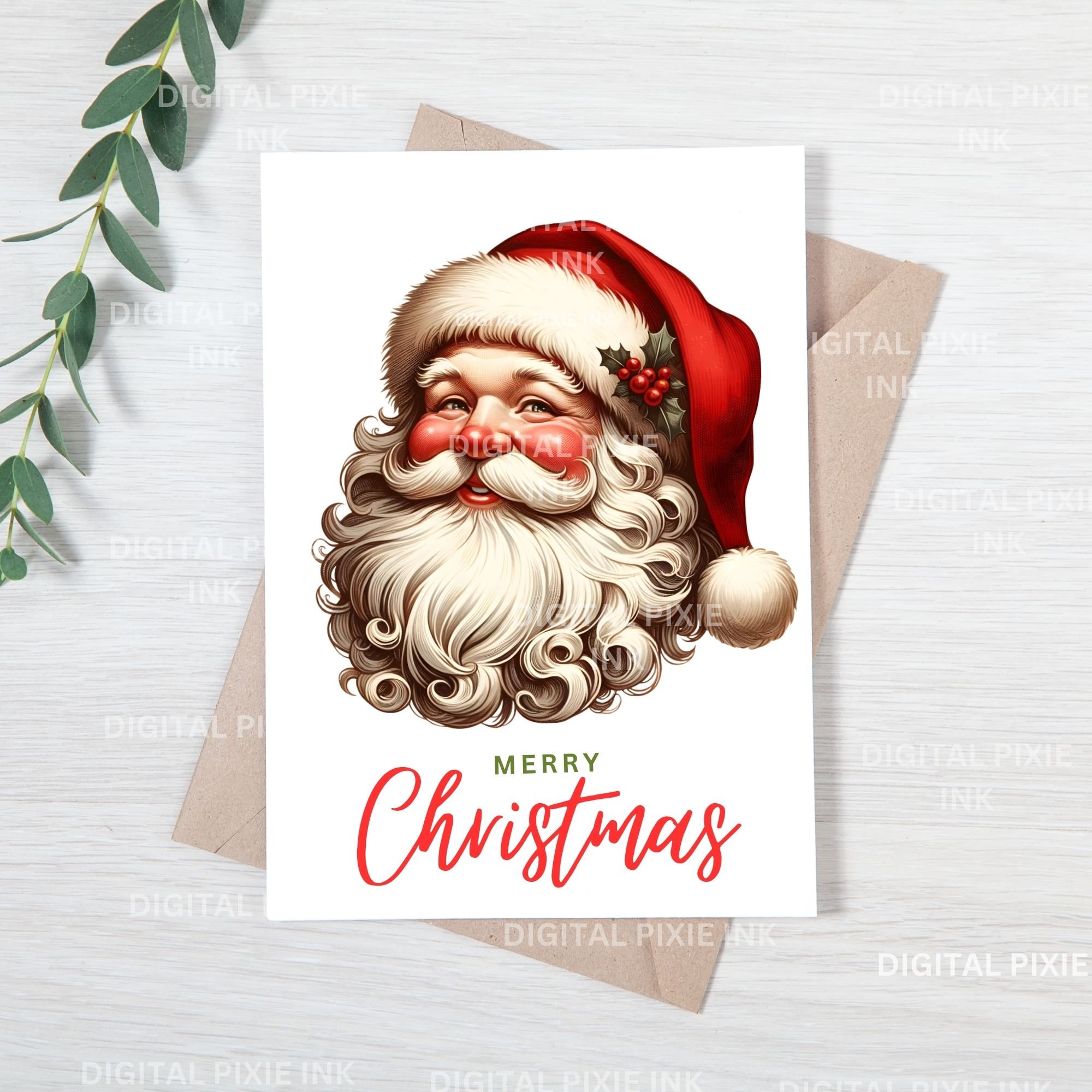 Vintage Santa Svg, Santa Svg, Santa Face Svg, Santa Claus Face Svg ...