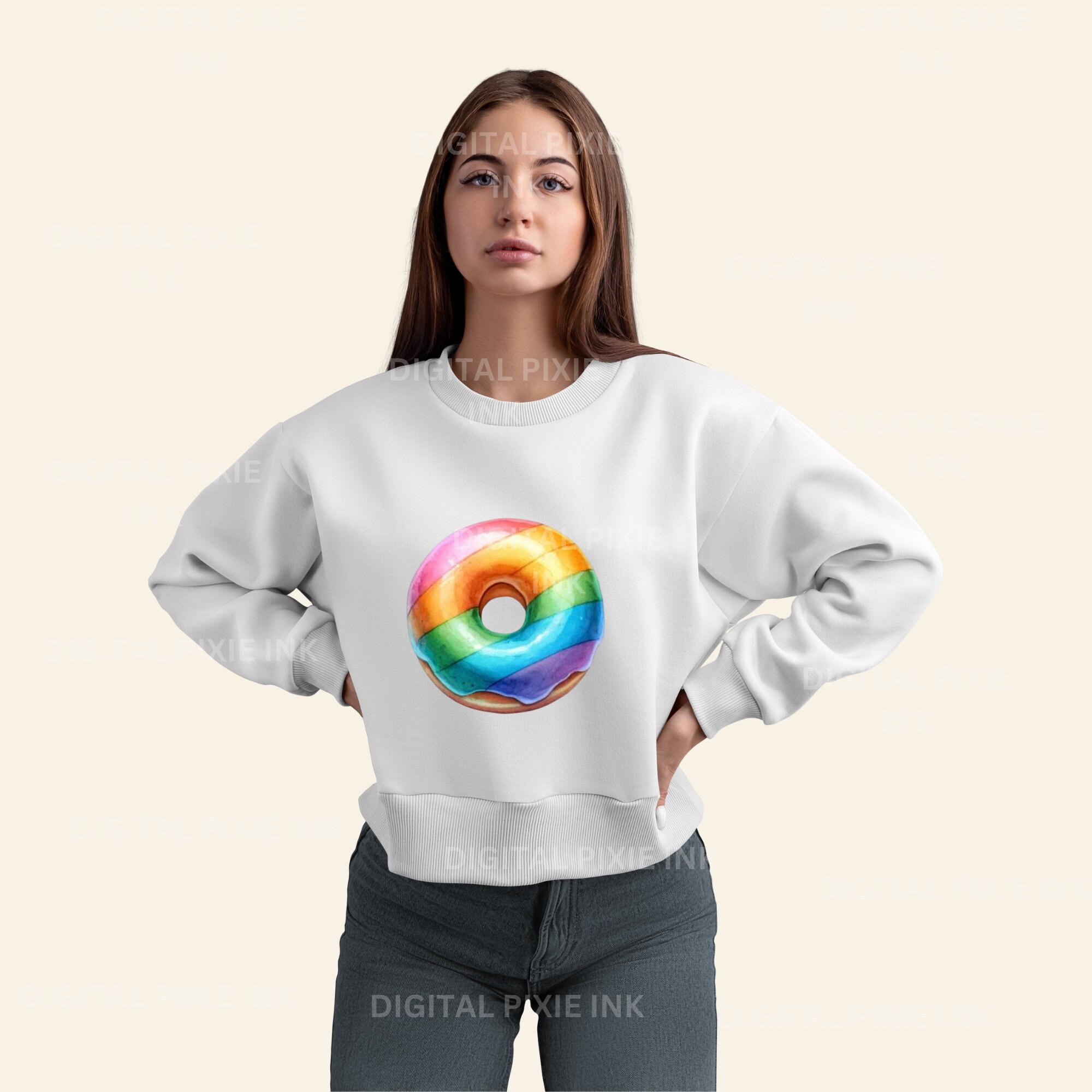 Donut Shop Clipart, Donuts With Coffee, Donuts and Coffee, Watercolor ...